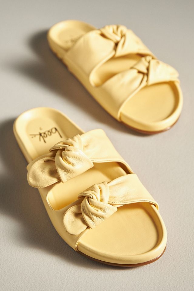beek Coquette Bow Leather Slide Sandals | Anthropologie