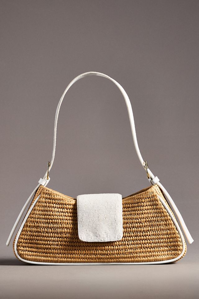 Beaded Rattan Shoulder Bag | Anthropologie