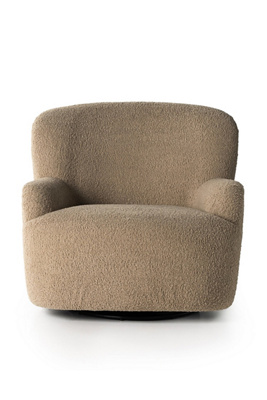 Kadon Wing-Back Swivel Chair | AnthroLiving