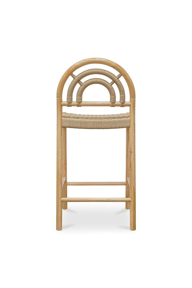 Avery Arched Oak Counter Stool | AnthroHome