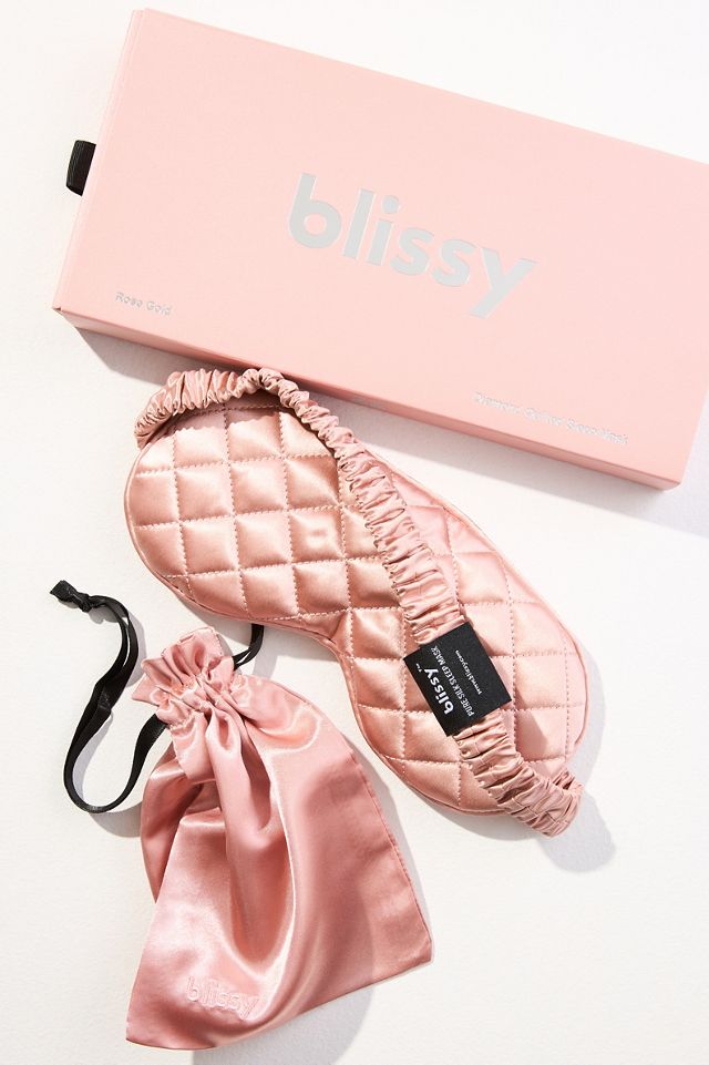 Blissy Diamond Quilted Silk Sleep Mask | Anthropologie