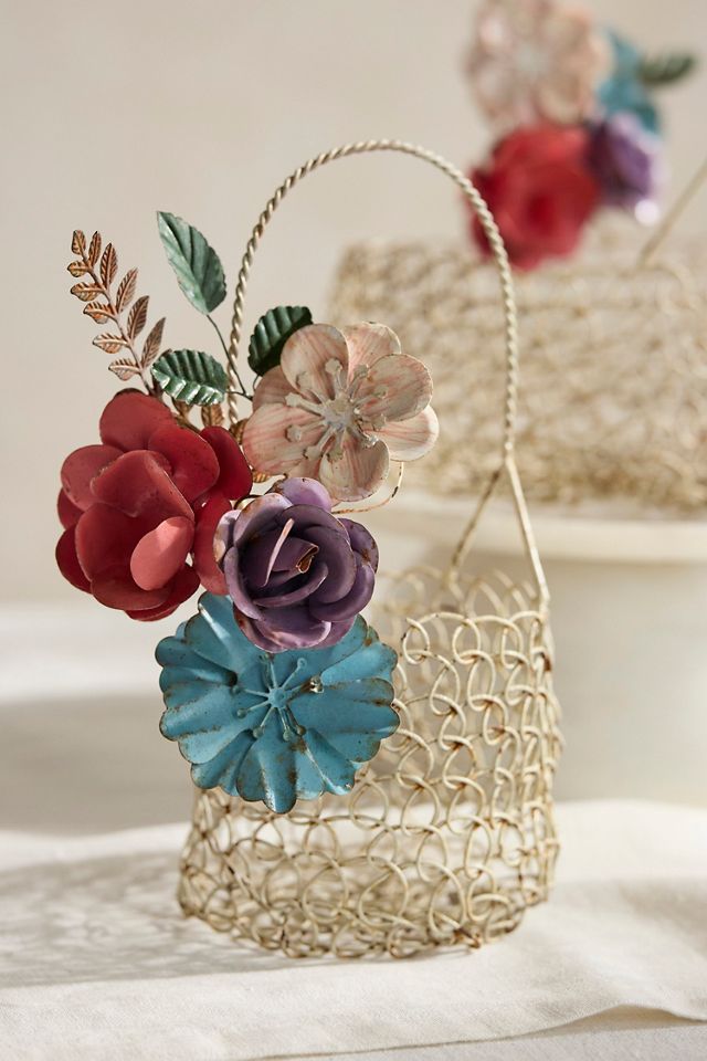 Flower Bunch Wire Basket | AnthroHome