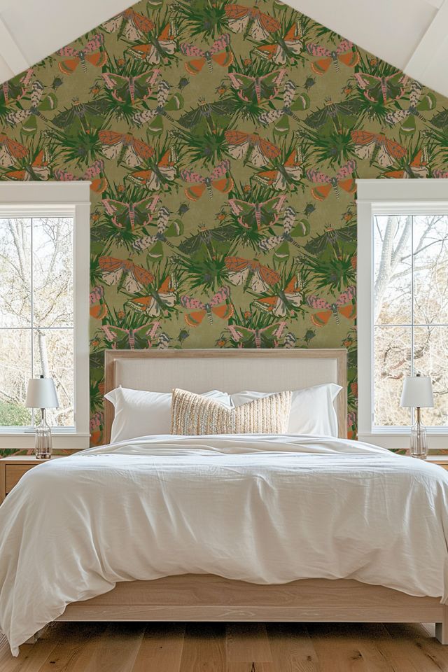 Sunday Social Club Jitterbug Botanical Grasscloth Wallpaper | AnthroHome