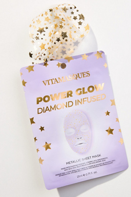 Vitamasques Power Glow Diamond Infused Metallic Face Sheet Mask ...