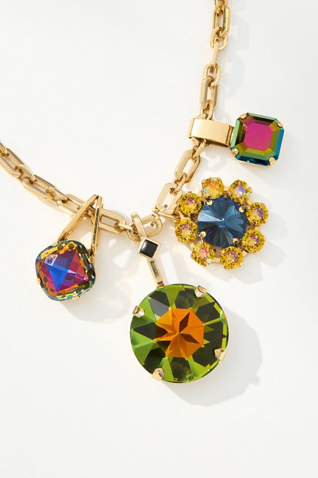 Tova Axel Crystal Charm Necklace | Anthropologie