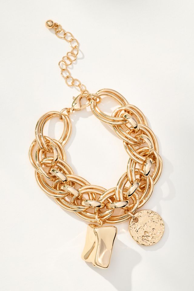 Charm Double Chain Bracelet | Anthropologie