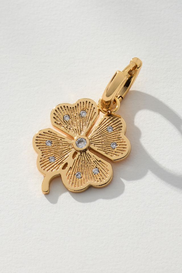 Clover Charm Huggie Earrings | Anthropologie