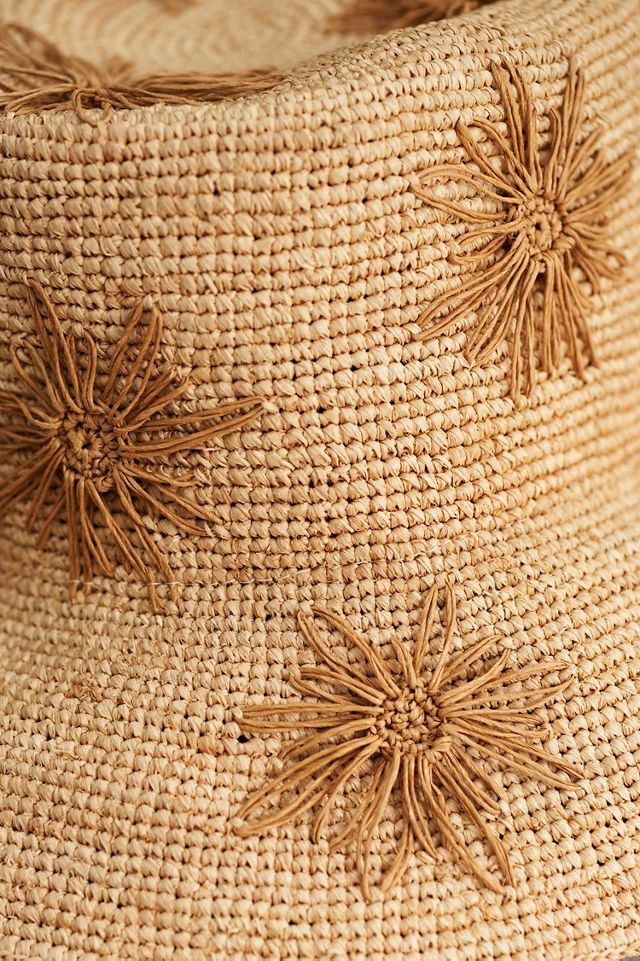 Sol Floral Raffia Hat | AnthroHome