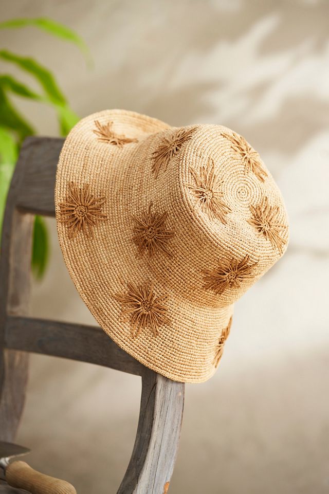 Sol Floral Raffia Hat | AnthroHome