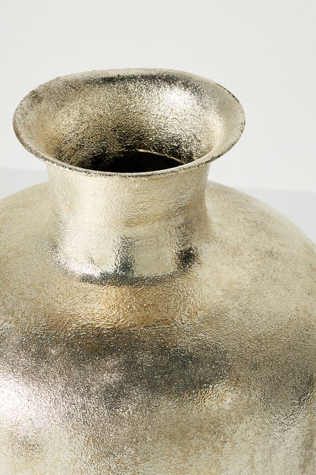Metallic Champagne Metal Vase | AnthroHome