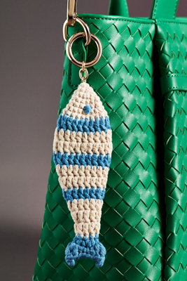 Large Crochet Fish Bag Charm | Anthropologie
