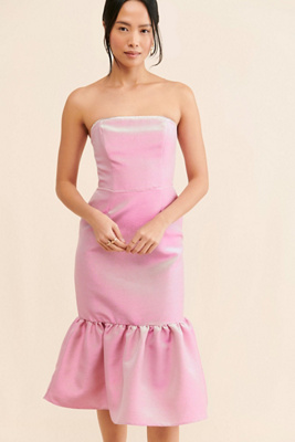 Gin & Jules Lexi Crystal Trim Midi Dress | Anthropologie