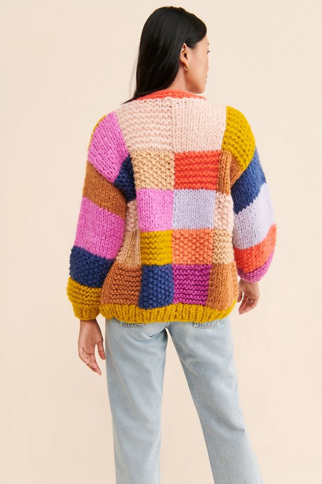 SAACHI Rainbow Colorblock Cardigan | Anthropologie
