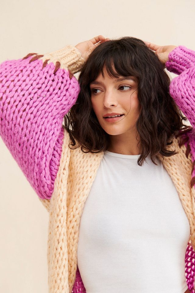 SAACHI Colorblock Patchwork Cardigan | Anthropologie