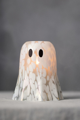 Ghost Woody Leather & Leaves Cheena Glass Cloche Candle | Anthropologie UK