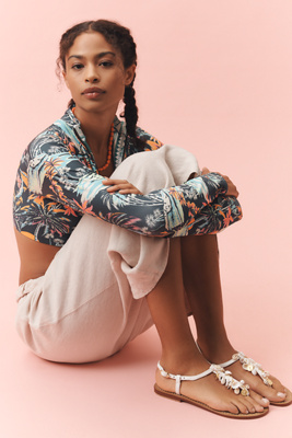 Mystique Seashell Charm Thong Sandals | Anthropologie