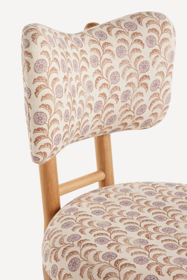Irie Leora Block-Print Oak Wood Dining Chair | Anthropologie UK