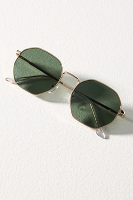 Geo Wire Aviator Sunglasses | Anthropologie
