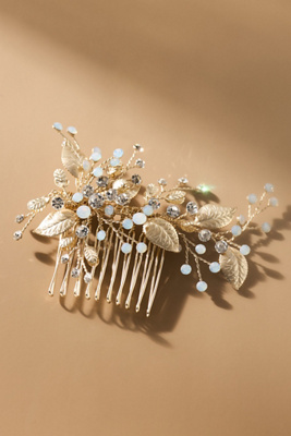 Untamed Petals Talin Crystal Hair Comb | Anthropologie