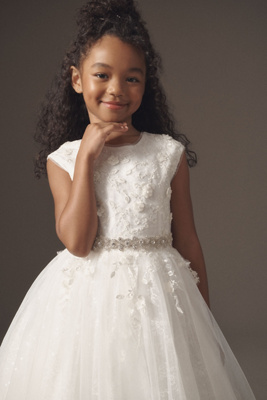Princess Daliana Belted Tulle Flower Girl Dress | Anthropologie