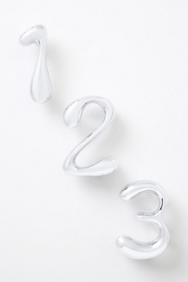 Bubble Polished Chrome House Numbers | Anthropologie UK