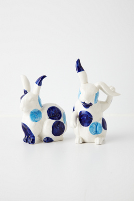 Dotty Rabbit Salt & Pepper Shakers | Anthropologie