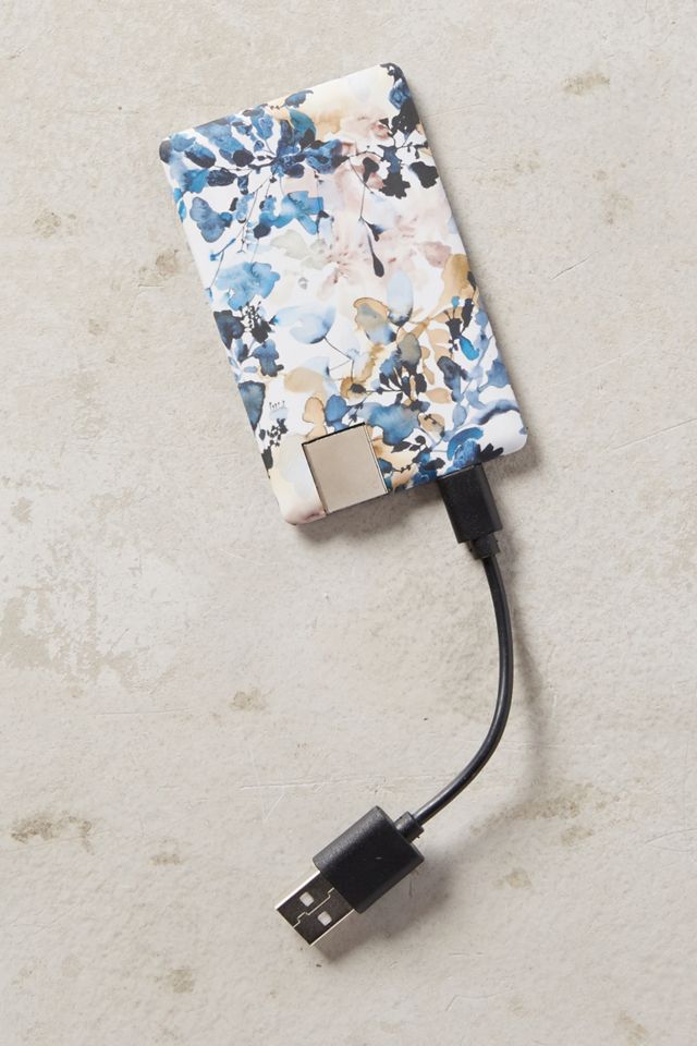 Wildflower Study Triple C Power Card Ultra Thin Charger | Anthropologie