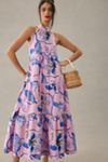 Sarah Gordon Tiered Halter Midi Dress | Anthropologie