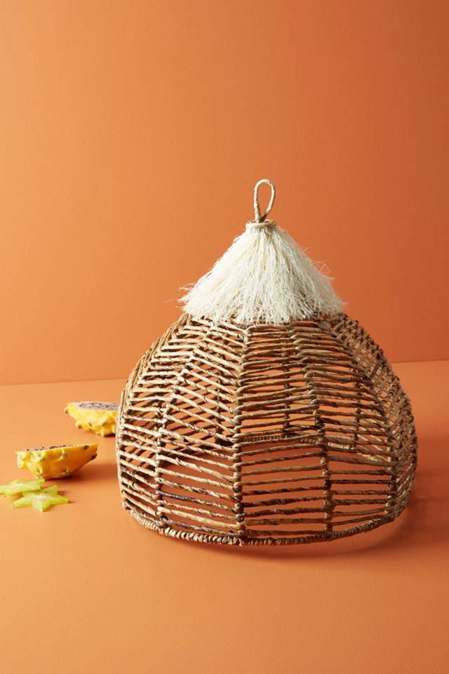 Annika Decorative Fringed Food Dome | Anthropologie