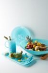 Nashi Home Aqua Swirl Platter | Anthropologie