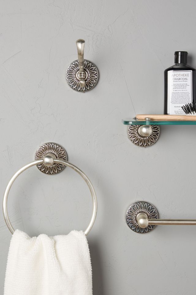 Floral Imprint Glass Shelf | AnthroHome