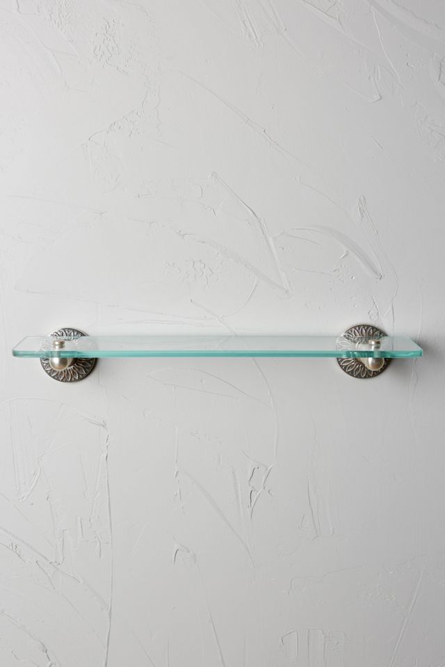 Floral Imprint Glass Shelf | AnthroHome