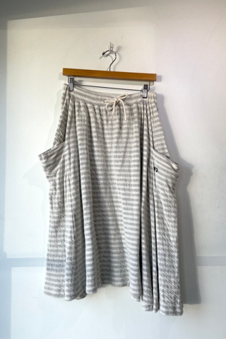 Y-3 Yohji Yamamoto Grey Stripe Knit Skirt Selected by The Curatorial ...