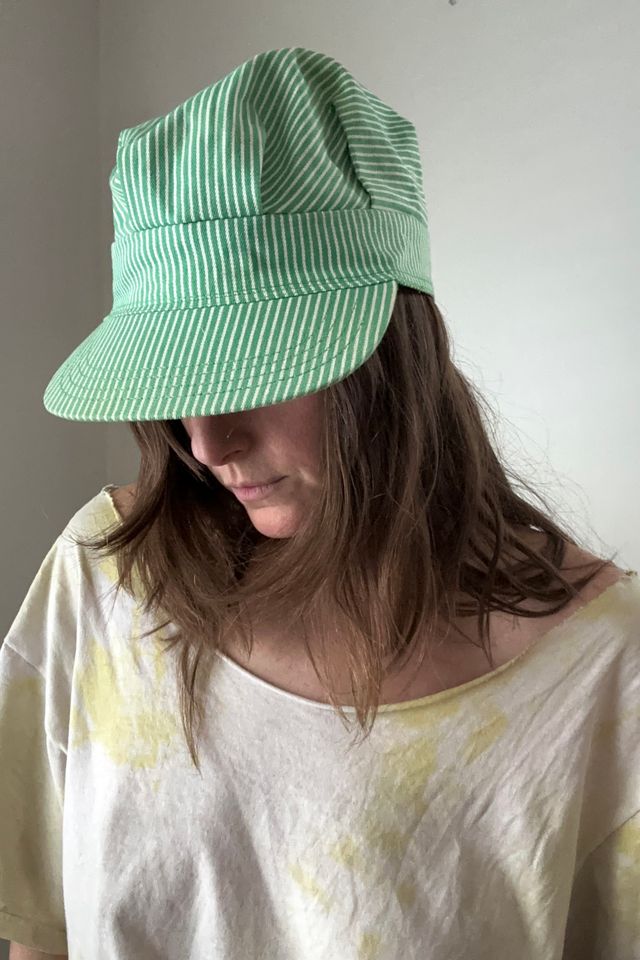 Vintage Green Hickory Stripe Railroad Hat Selected by Grievous Angel ...