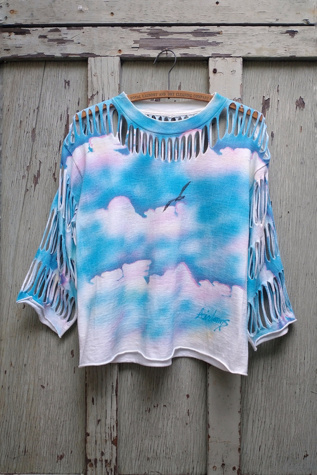 1990's Air Brushed Slashed Tee Selected by Garbage Soup | Free People