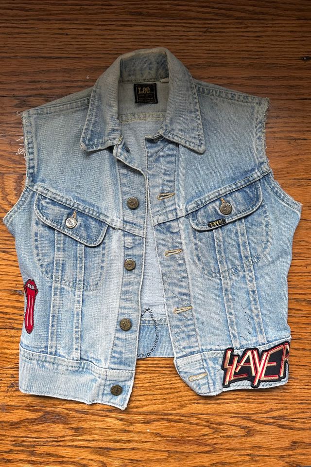 Vintage 1970s Patched Lee Denim Vest Selected by Cherry | Free People