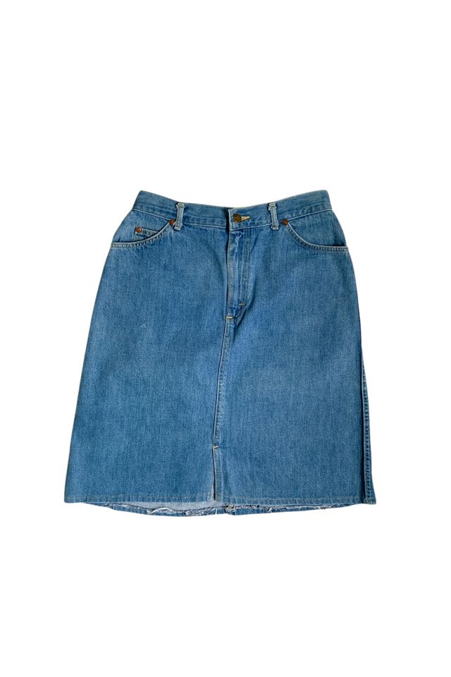 Vintage 1970s Lee Denim Skirt Selected by SharpLilTeeth | Free People