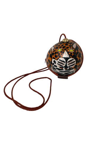 Vintage Hand Painted Coconut Shell Purse Selected By Ankh By Racquel ...