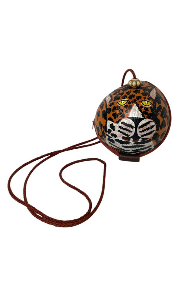 Vintage Hand Painted Coconut Shell Purse Selected By Ankh By Racquel ...