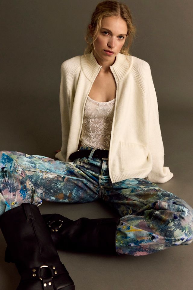 We The Free On It Zip-Up Cardigan | Knit Turtleneck | Free People