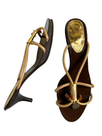 Vintage VERSUS Versace Kitten Heel Sandal Selected by SharpLilTeeth ...
