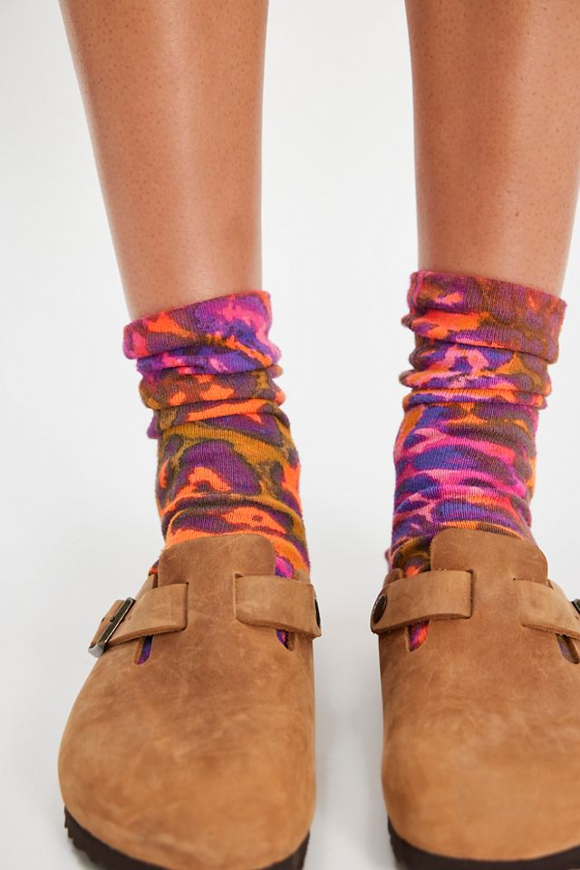 Magnolia Pearl Neon Leopard Socks | Free People UK