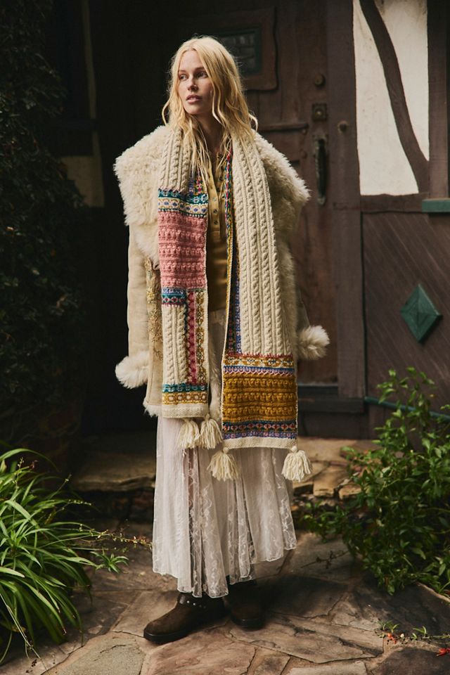 Nigel Preston Hand-Painted Shearling Jacket | Free People