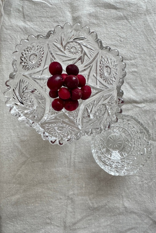 Vintage Set of Two Cut Glass Compote Dishes Selected by KA.TL.AK | Free ...
