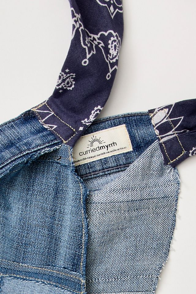 Mini Foulard en Denim Rapiécé | Free People FR