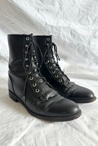 Vintage Justin Lace Up Roper Boots Selected by Grievous Angel Vintage ...