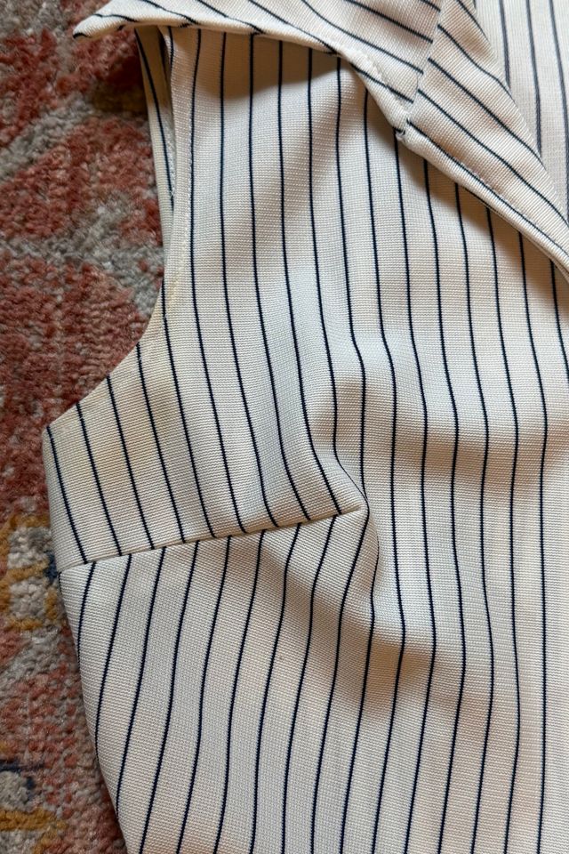 Vintage 1970s White Navy Pinstripe Jumpsuit Selected by Two Vintage ...