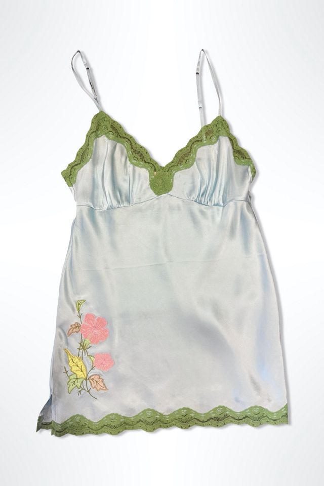 Y2K Silk Appliqued Lingerie Inspired Top Selected By Ritual Vintage ...