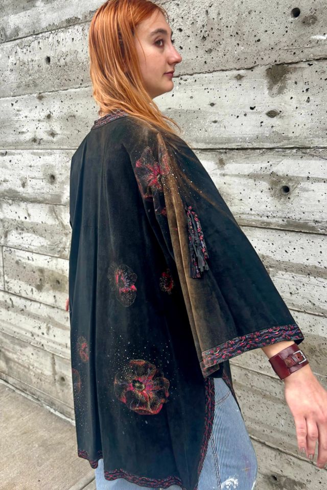 1970’s Hand-painted Suede Coat Selected by Nomad Vintage | Free People