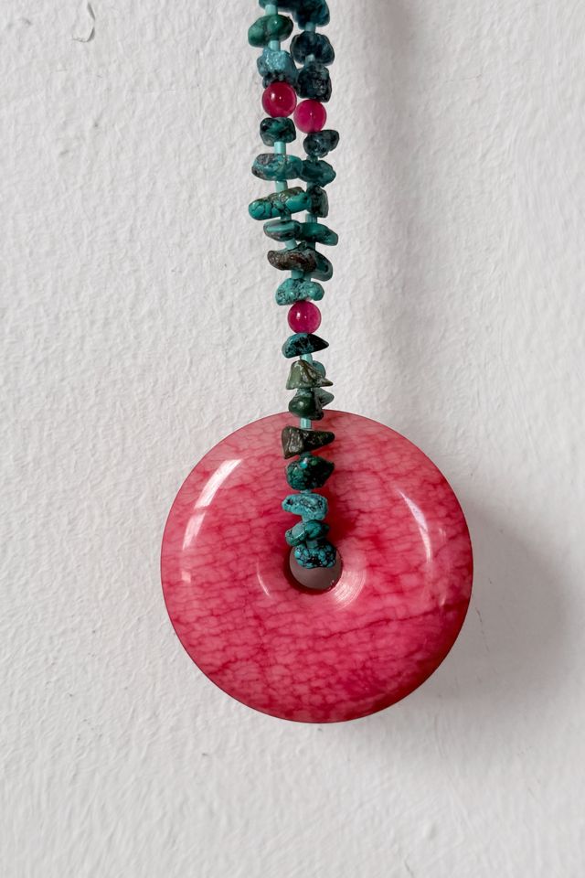 Vintage Turquoise Bead and Sterling Disc Necklace Selected by MARMALADE ...